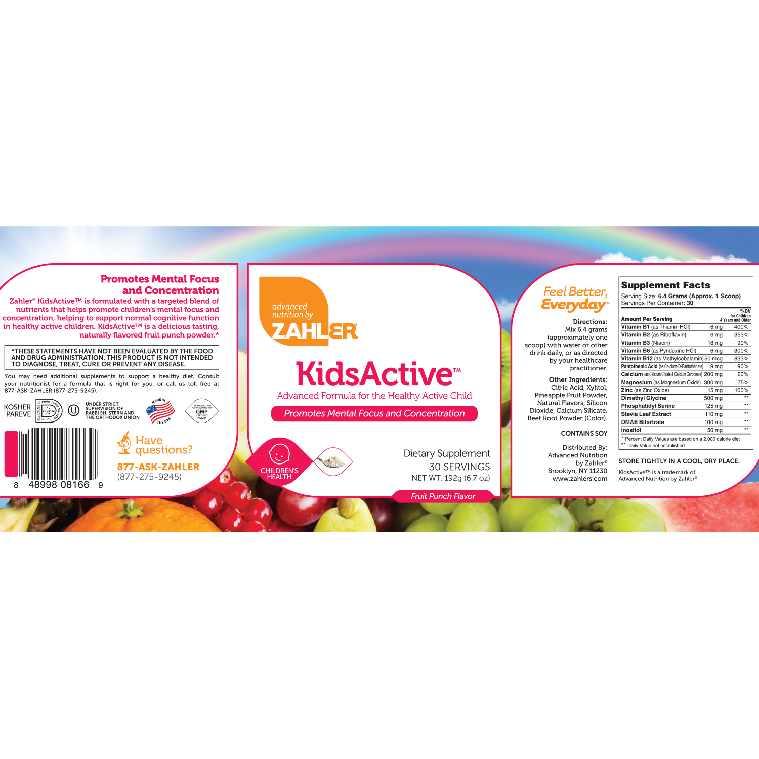 ZAHLERS-KidsActive Powder (For Kids) - Nutrition Rite